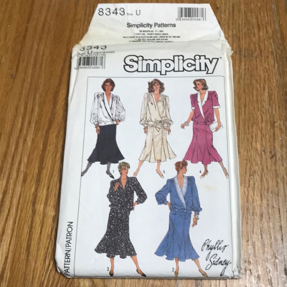 Simplicity | Office | Vintage Sewing Pattern Simplicity 8343 Misses 2 ...